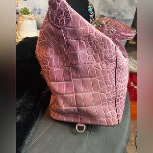 Coach | Bags | Authentic Vintage Guc Croc Embossed Leather Satchel ...